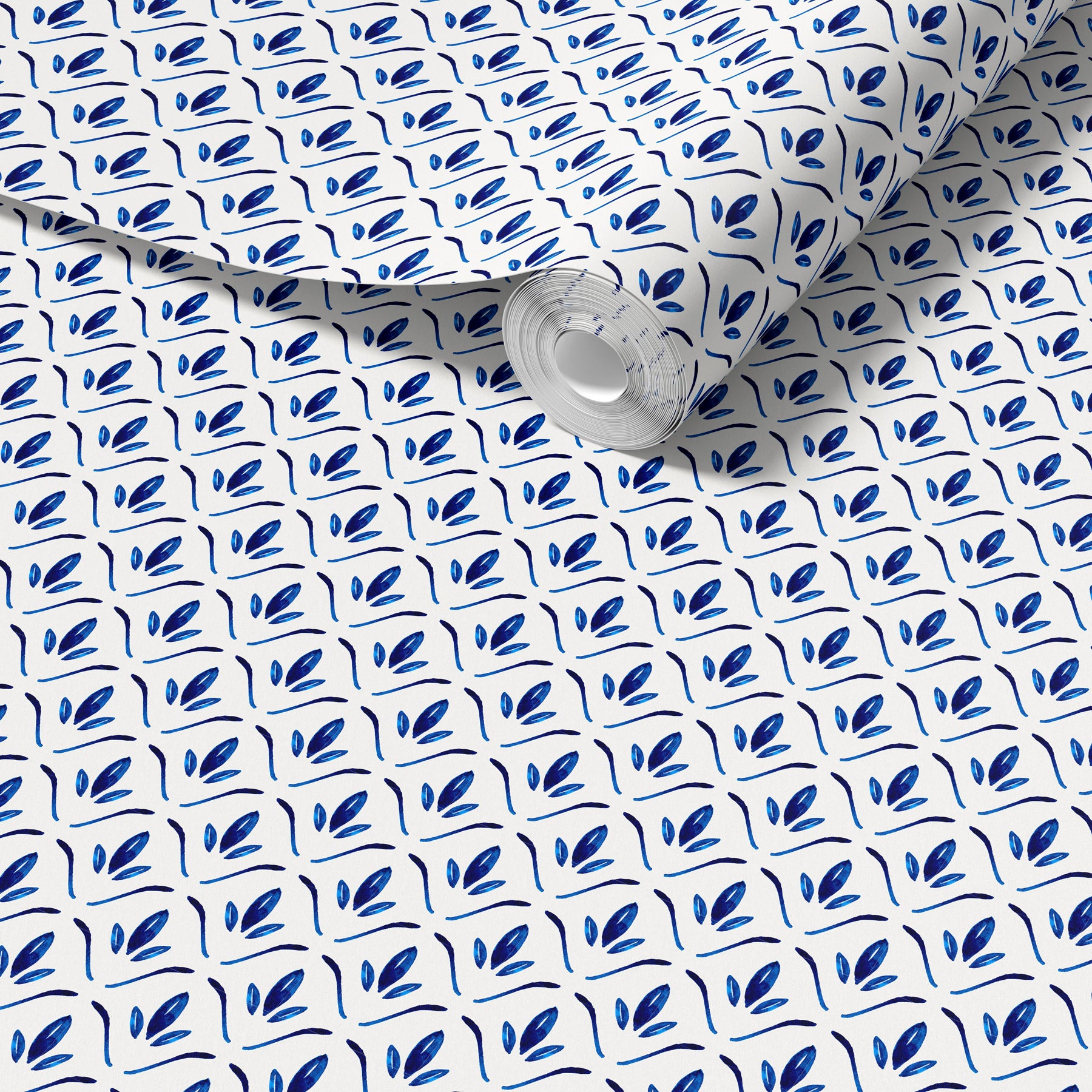 Isabel Wallpaper | Cobalt – Krystal Spuler Textiles